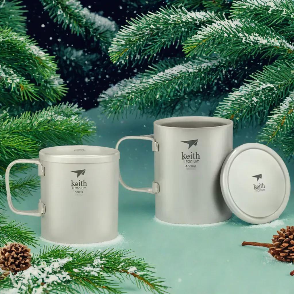 Titanium double -walled mugs – Keith Titanium