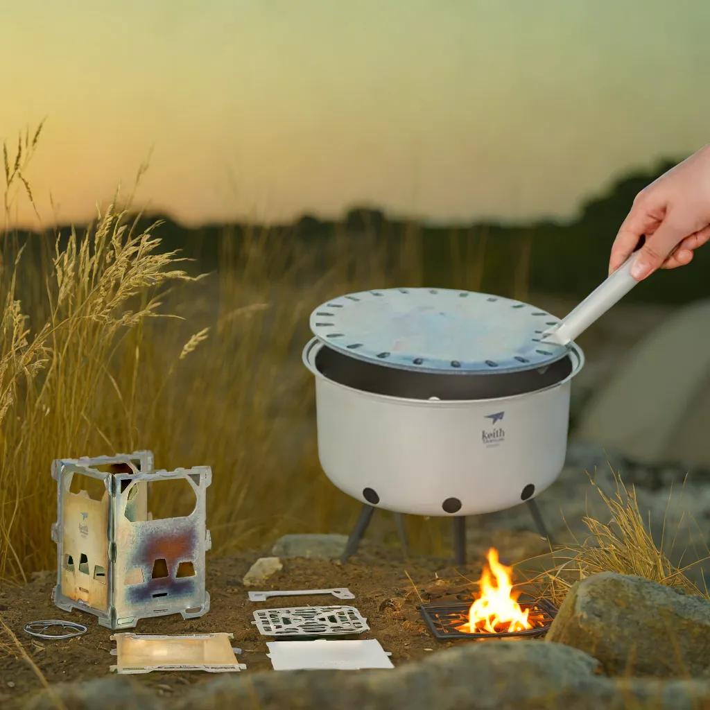 Wood stove and titanium grill – Keith Titanium