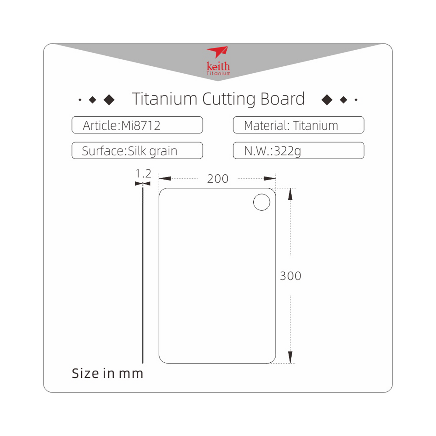 Planche à Découper en Titane - Keith Titanium – Keith Titanium